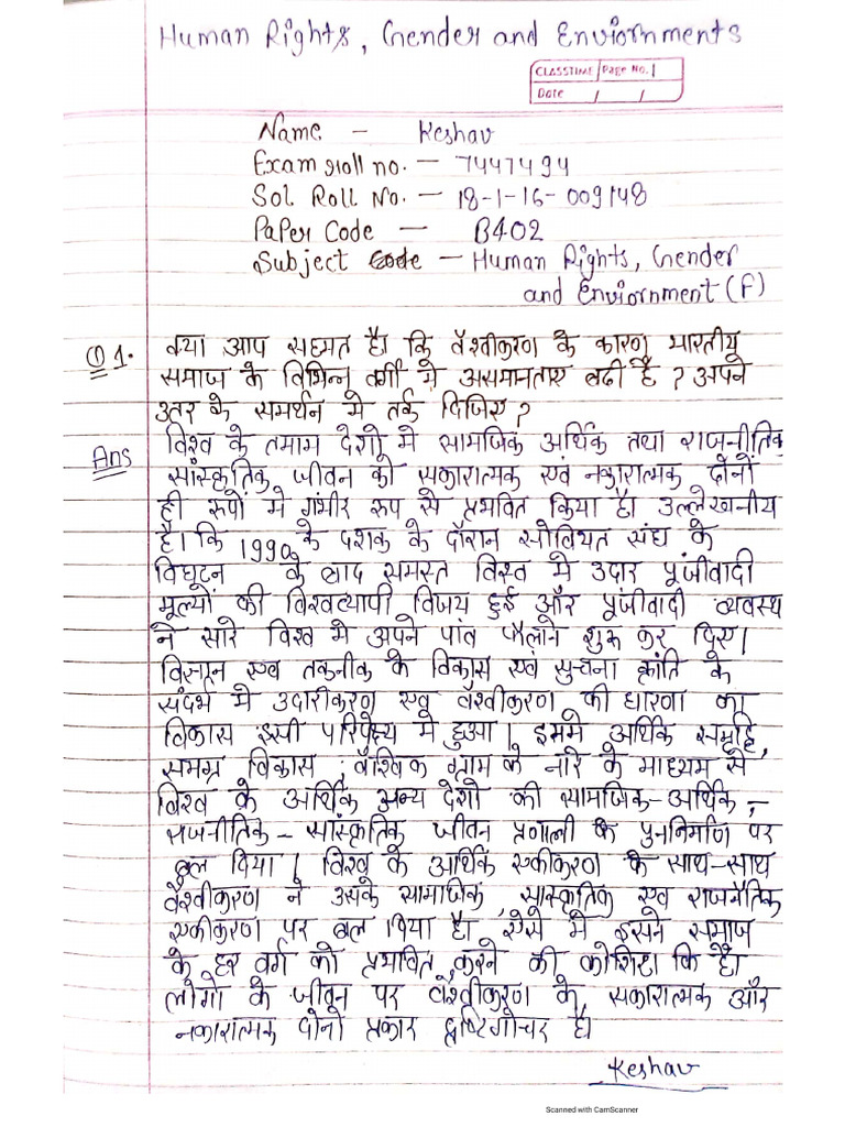 Human Rights, Gender and Environment | PDF