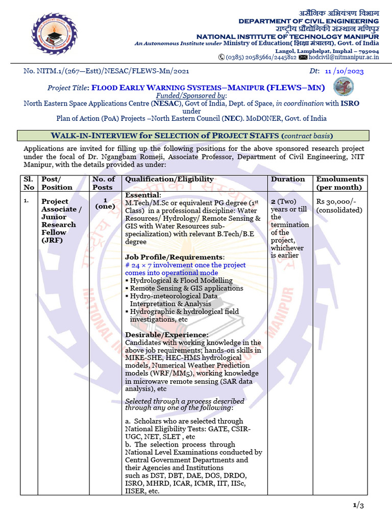 FLEWS ProjectAssociate 11102023 | PDF