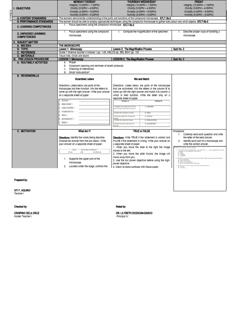 Wlp-Sci7-Q2-Mod-2 - Cont | PDF