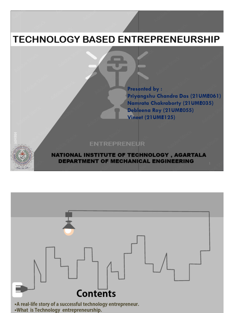 Technology Based Entrepreneurship | PDF | Entrepreneurship | Innovation