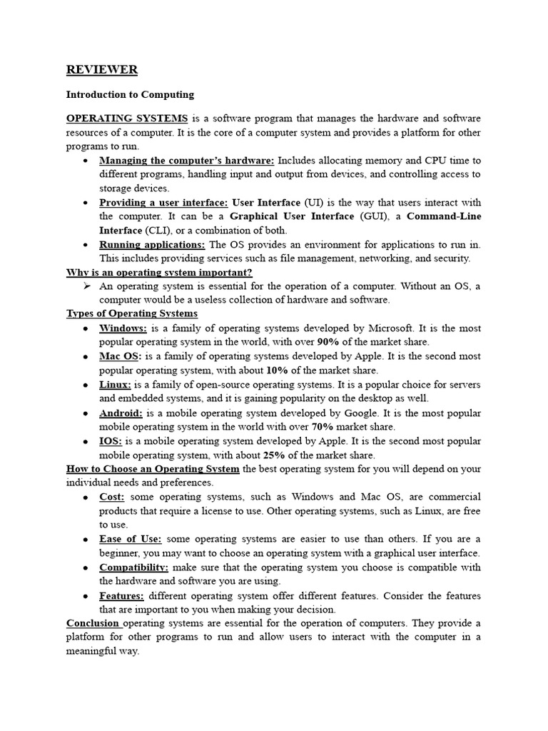 Intro To Com | PDF | Operating System | Malware