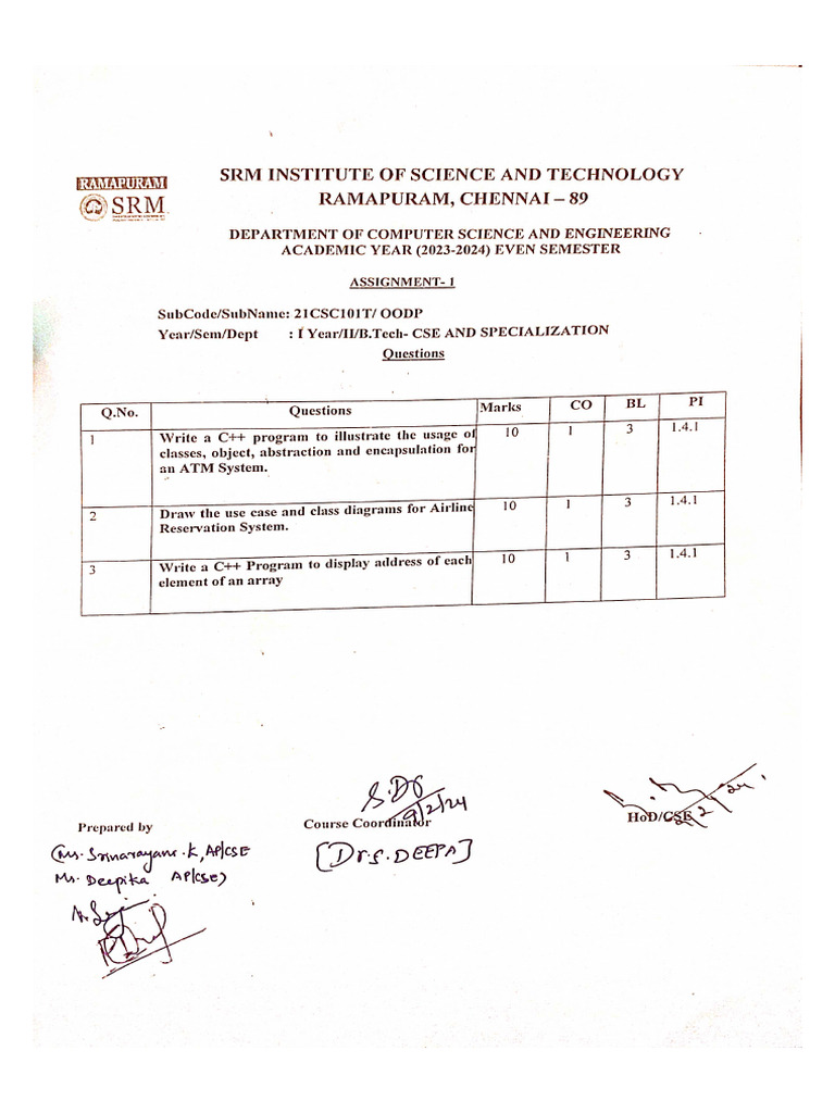 Oodp Assignment 1 | PDF
