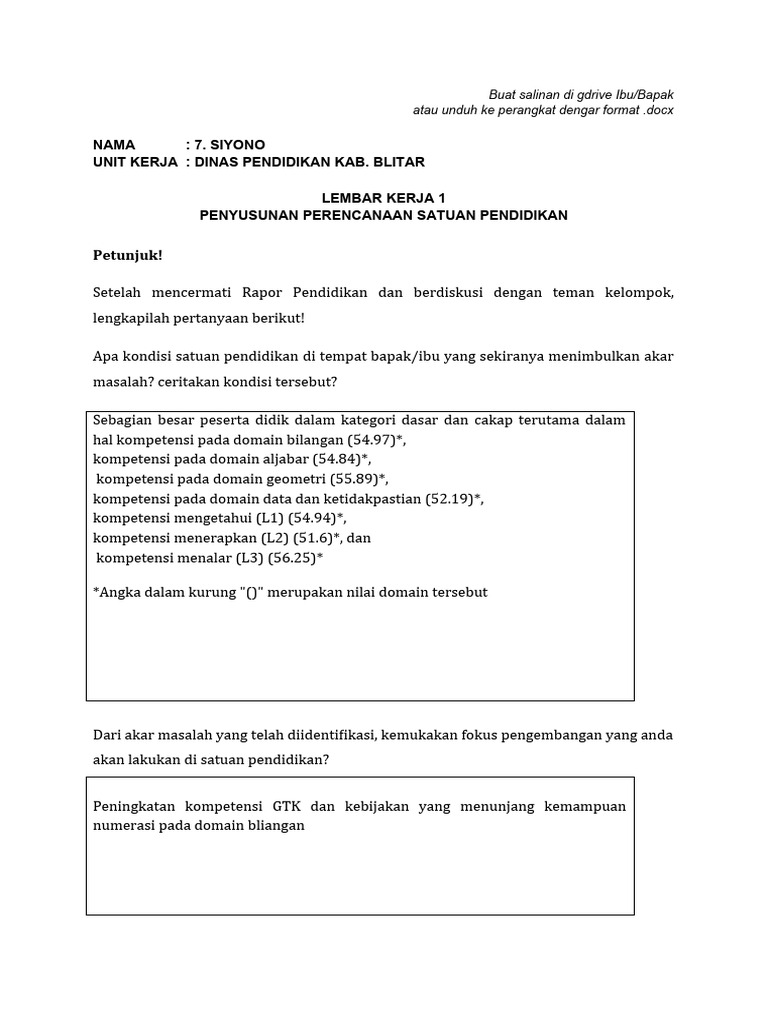 Lembar Kerja Modul C2 | PDF