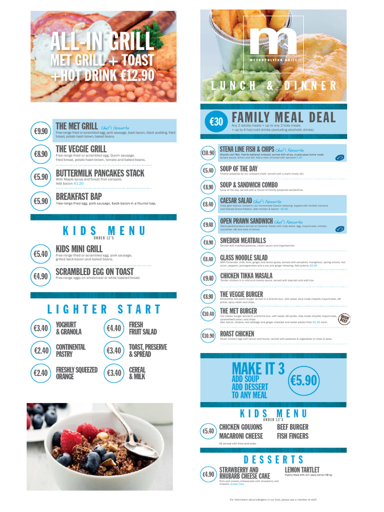 Horizon Met Grill Menu | PDF