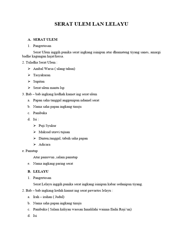 B Jawa-Serat Ulem | PDF