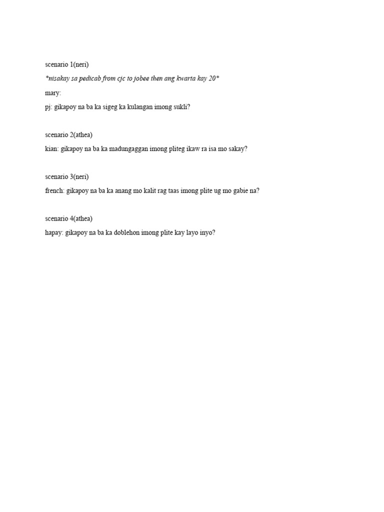 Scenario 1 | PDF