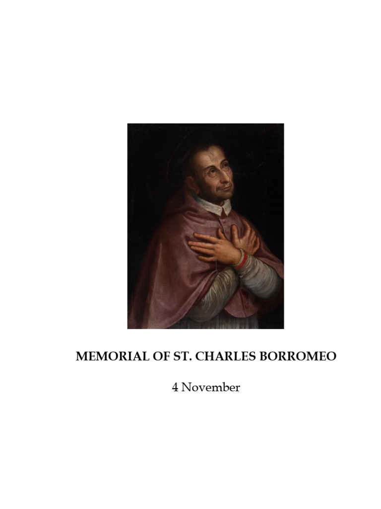 Memorial of St. Charles Borromeo | PDF