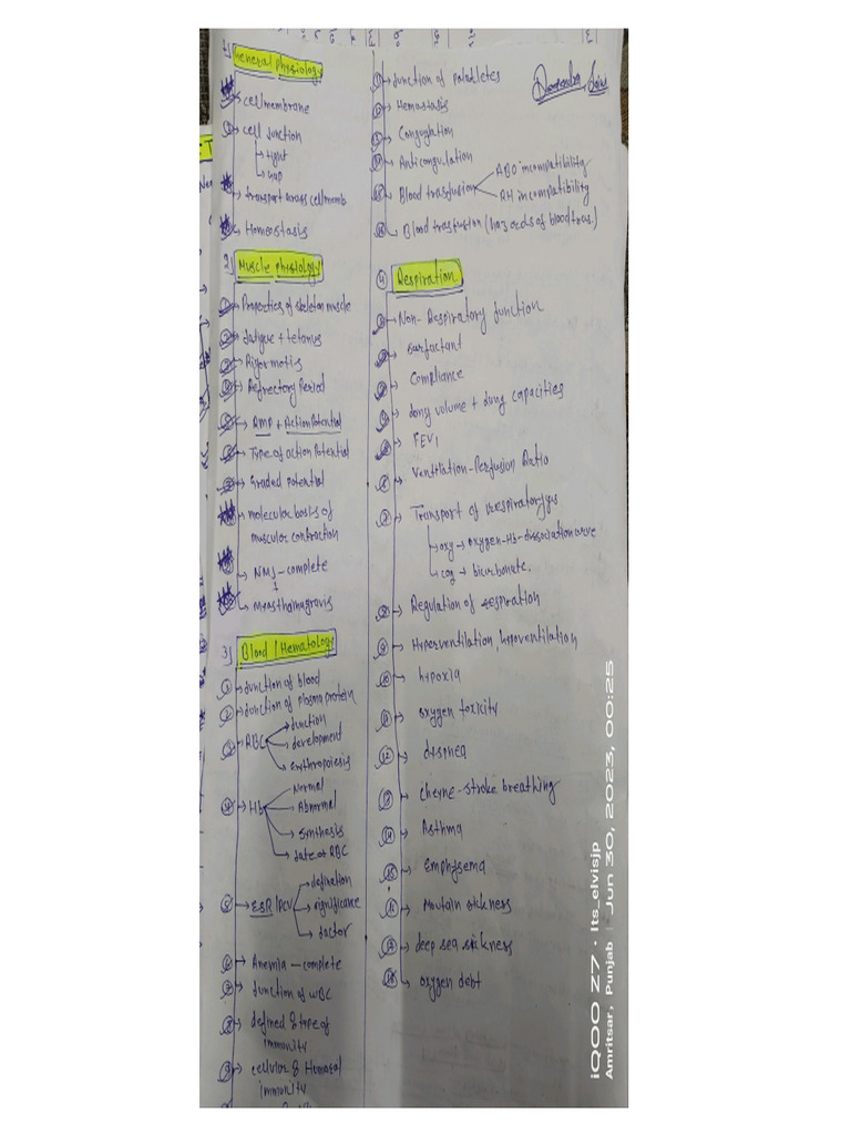 Physiology Markings For Passing Exams | PDF