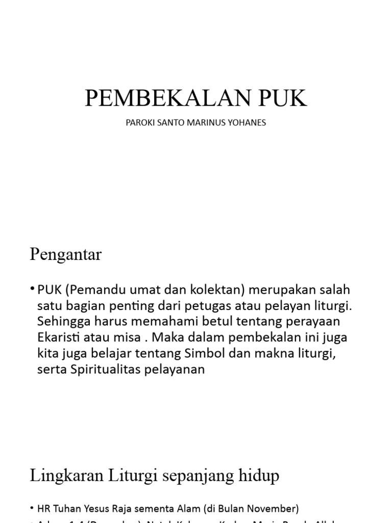 Pembekalan PUK | PDF