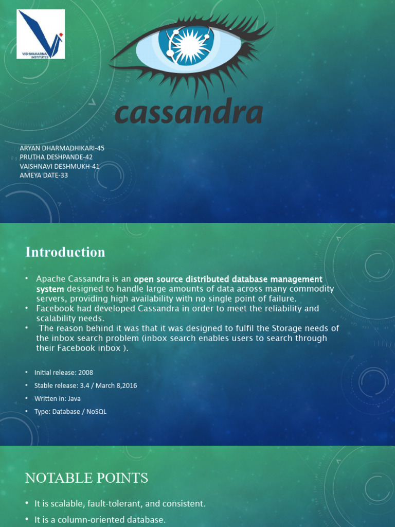 Cassandra PPT Final | Download Free PDF | No Sql | Replication (Computing) Cassandra PPT Final | Download Free PDF | No Sql | Replication (Computing)