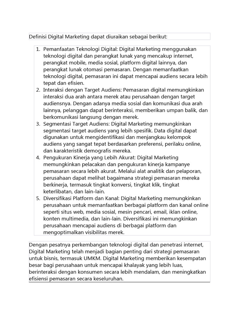 Bahan Materi Digital Marketing | PDF