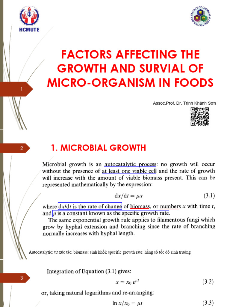 C3 - Factors Affecting The Growth and Survial of The Micro-Organism | PDF