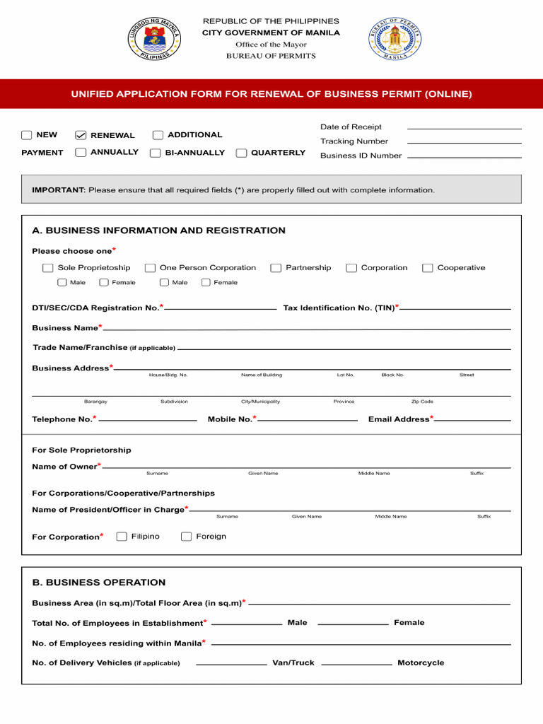 Unified Renewal Business Form | PDF