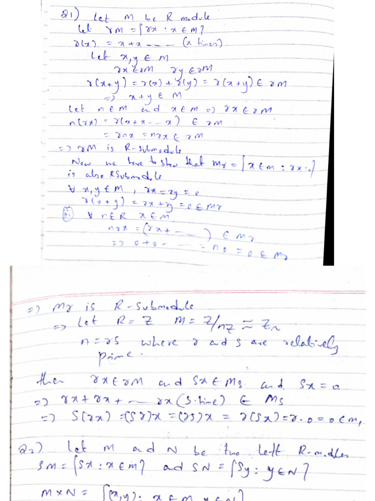 Algebra Assignment 1 2 3 | PDF