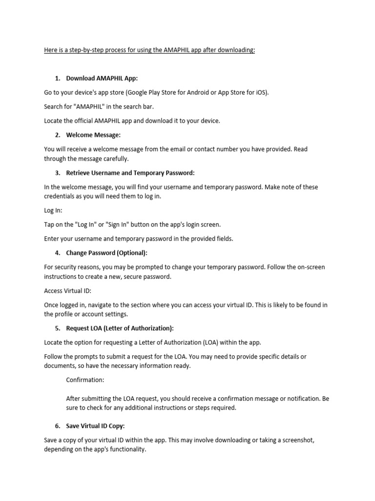 Amaphil Process | PDF