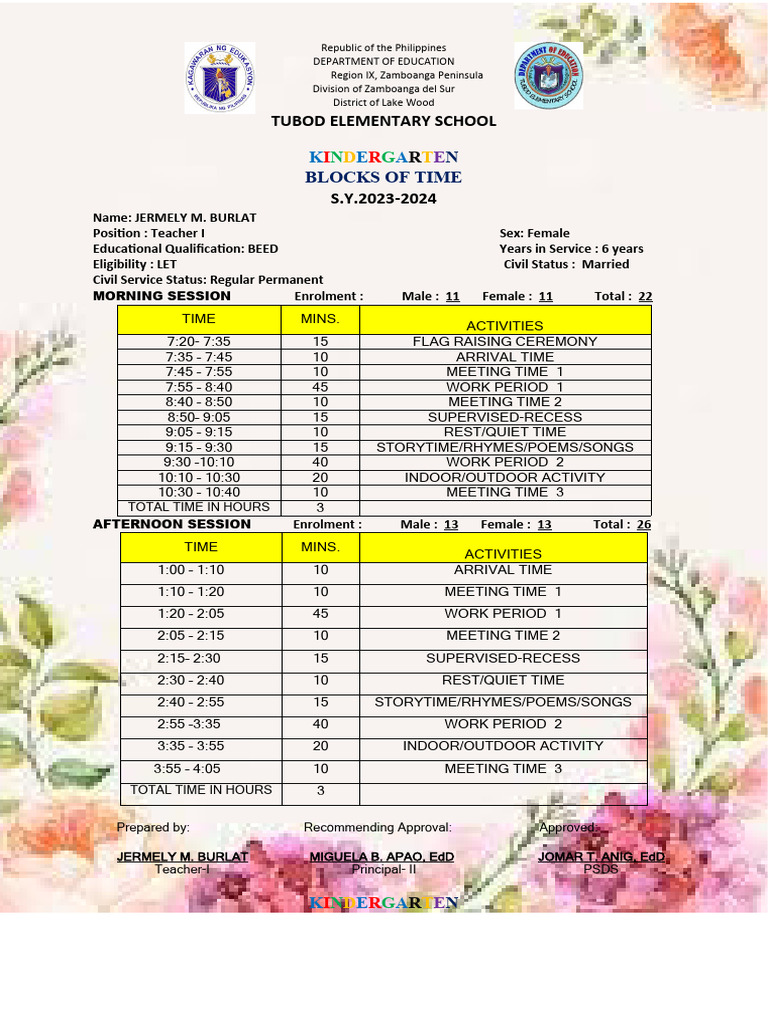 cLASS PROGRAM 2023 | PDF | Teachers | Physical Education