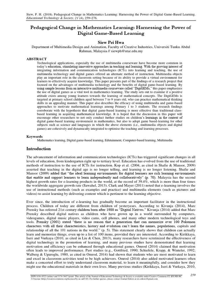Pedagogical Change in Mathematics Learning | PDF | Educational ...