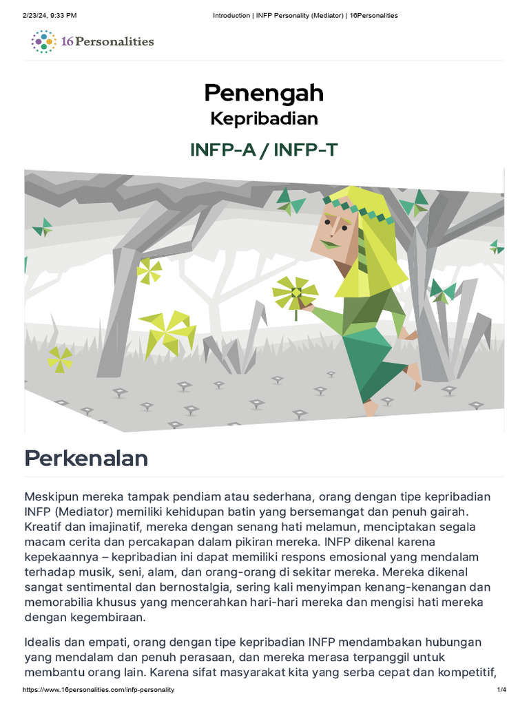 Introduction - INFP Personality (Mediator) - 16personalities | PDF | Seni