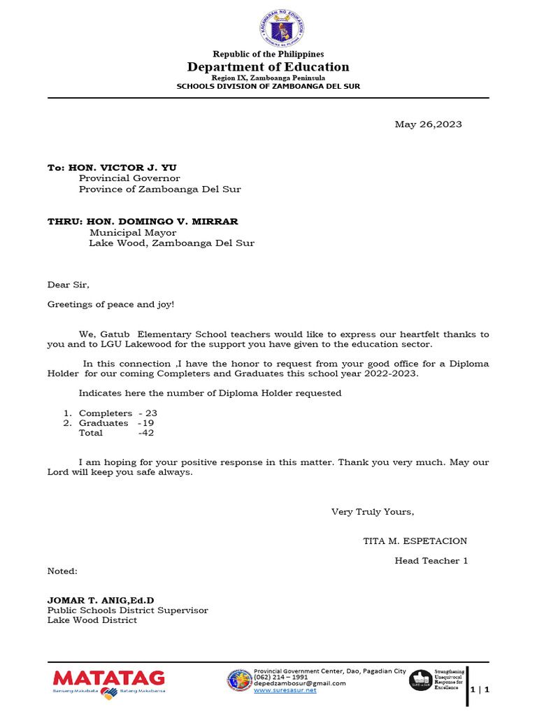 Letterhead Portrait Long - MATATAG | PDF