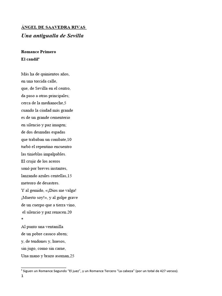 Duque de Rivas Una Antigualla de Sevilla | PDF