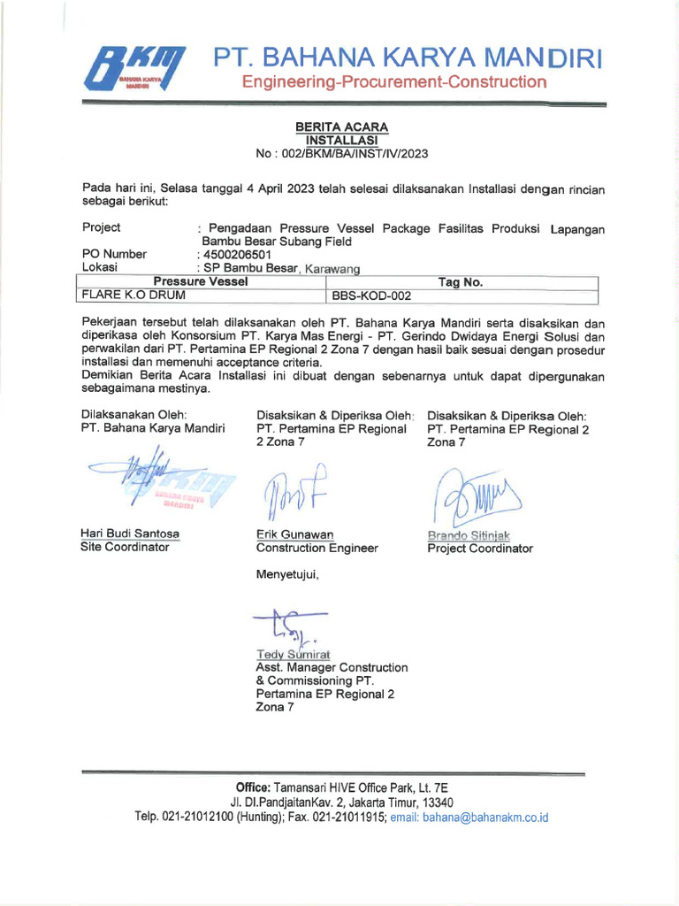 Ba Instalasi Kod | PDF