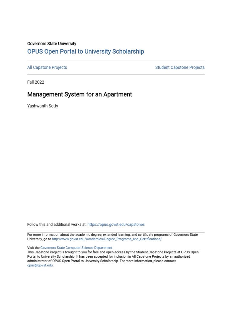Apartment Management System Project | PDF | Databases | Renting