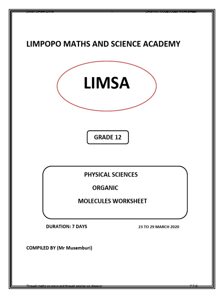 PHSC Worksheet | PDF