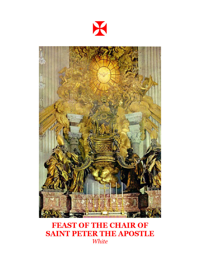 Feast of The Chair of Saint Peter The Apostle | PDF | Eucharist | Mass ...