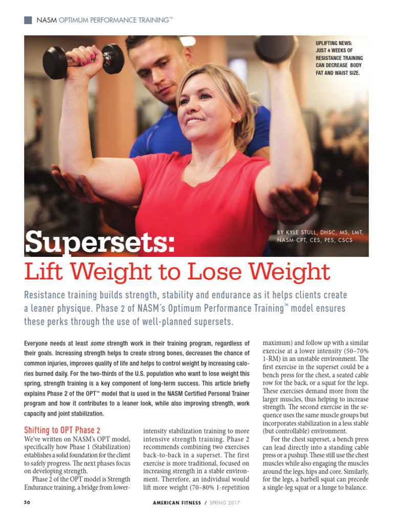 Supersets Lift Weight To Lose Weight | PDF | Strength Training ...