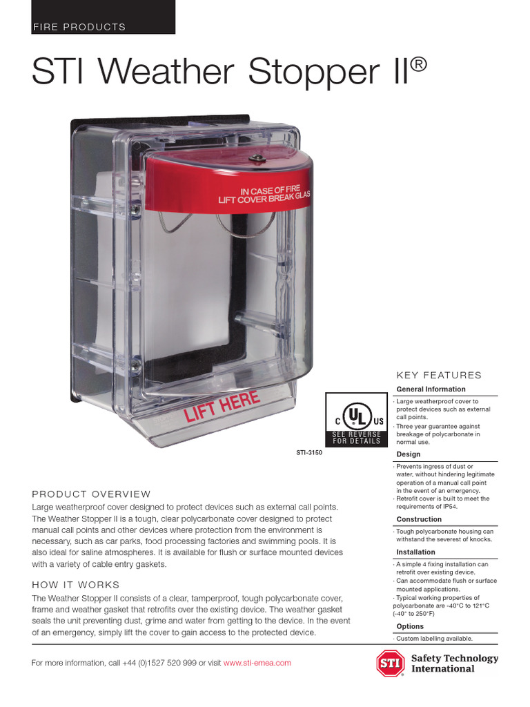 Weather Stopper Ii Sti-3150-Break | PDF | Manufactured Goods | Equipment