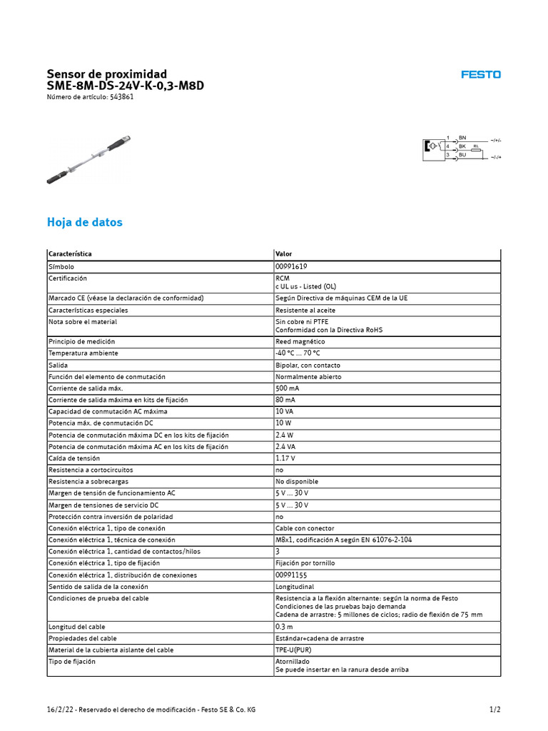 Festo 543861 | PDF | Resistencia Eléctrica y Conductancia | Conector ...