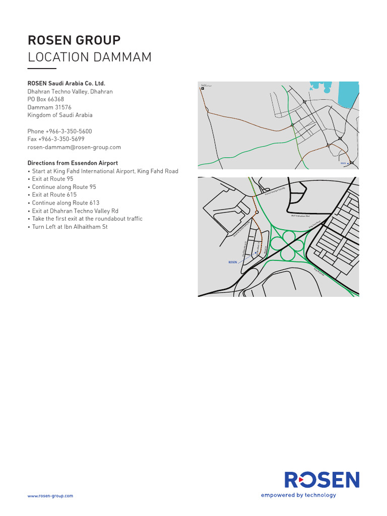 Rosen Group Locationmap Dammam Pdf Saudi Arabia