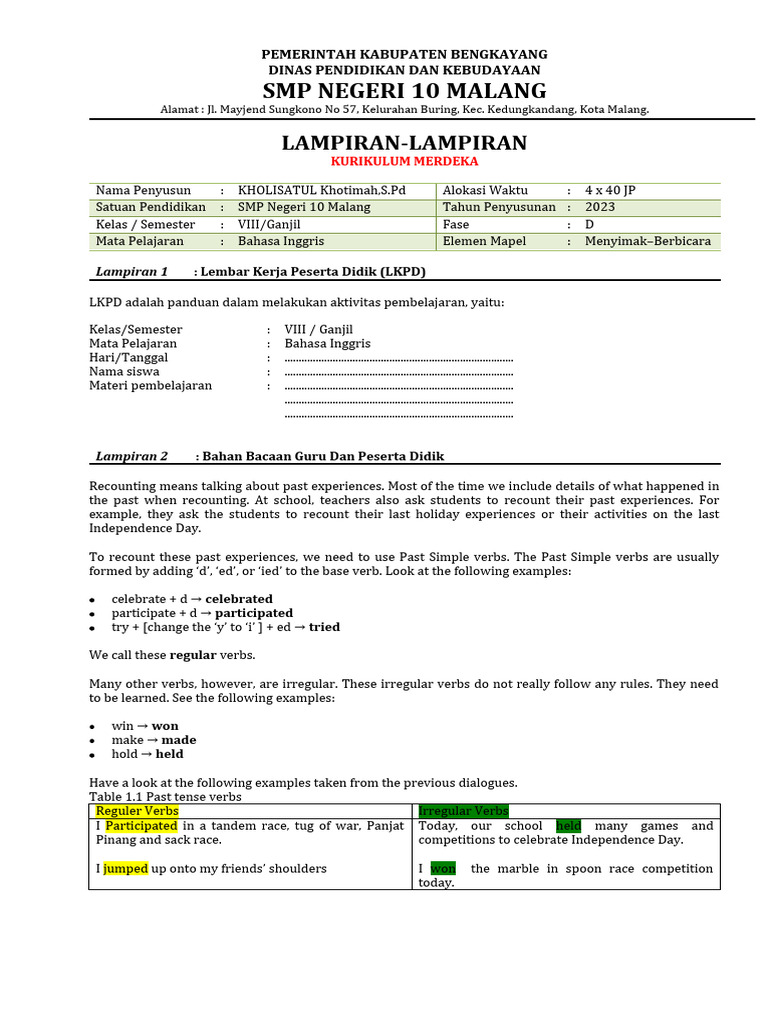 Lampiran | PDF | Syntax | Linguistic Typology