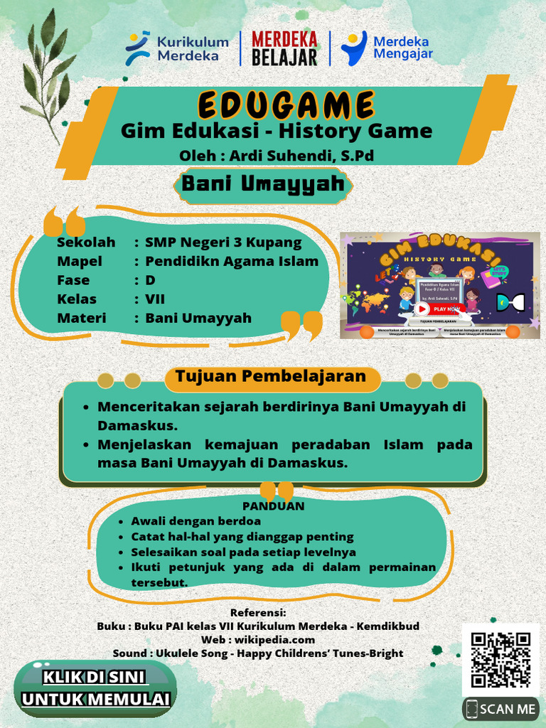 Edugame Edugame: Gim Edukasi - History Game | PDF
