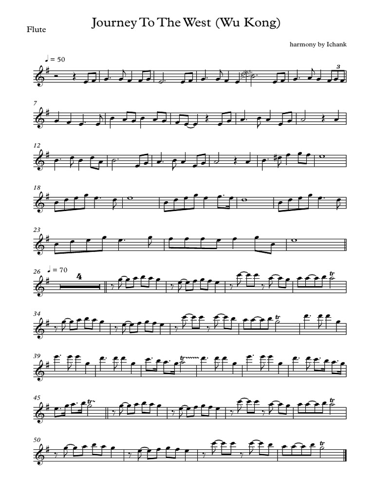 Journey To The West (Wu Kong) - Flute - 2020-01-27 2017 - Flute | PDF