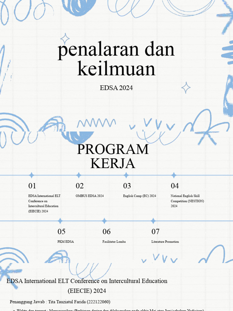 Rancangan Program Kerja Penalaran EDSA 2024 | PDF | Komputer