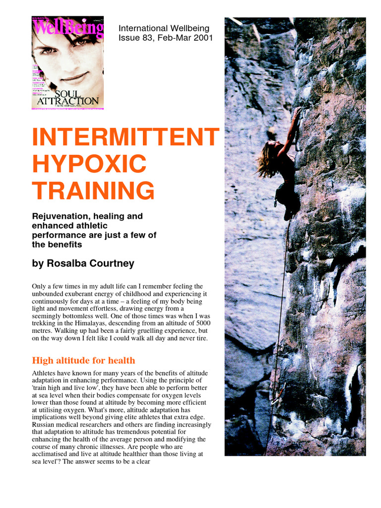 Intermittent Hypoxic Training Benefits | PDF | Hypoxia (Medical ...
