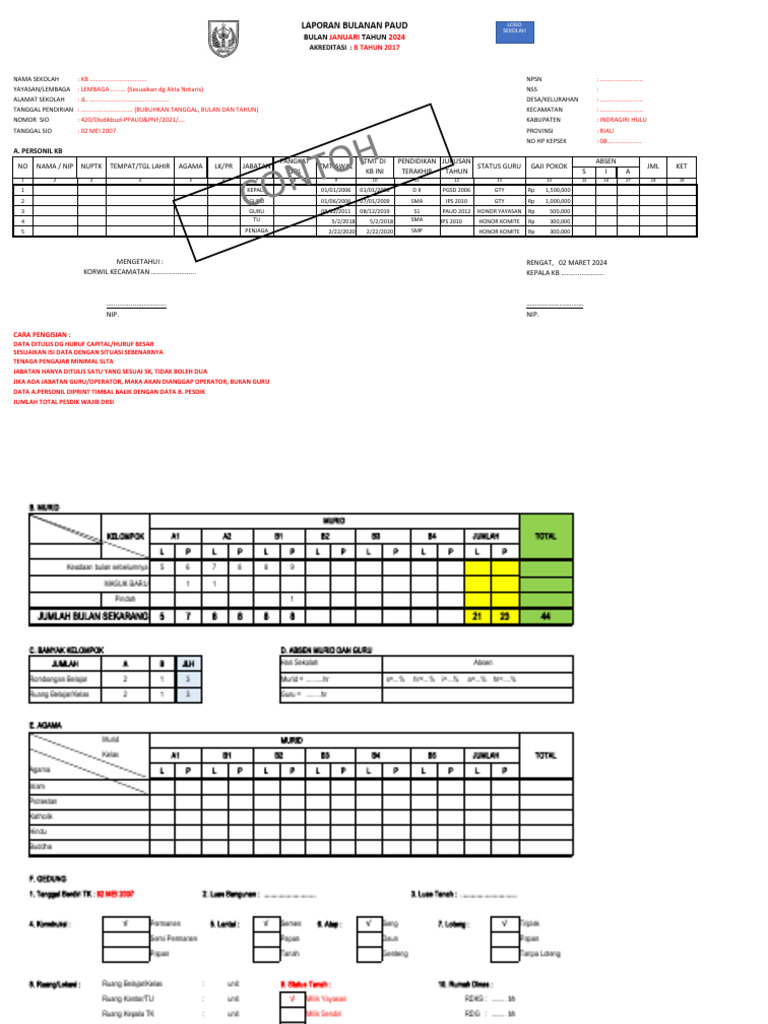 Blanko Labul KB 2024 | PDF
