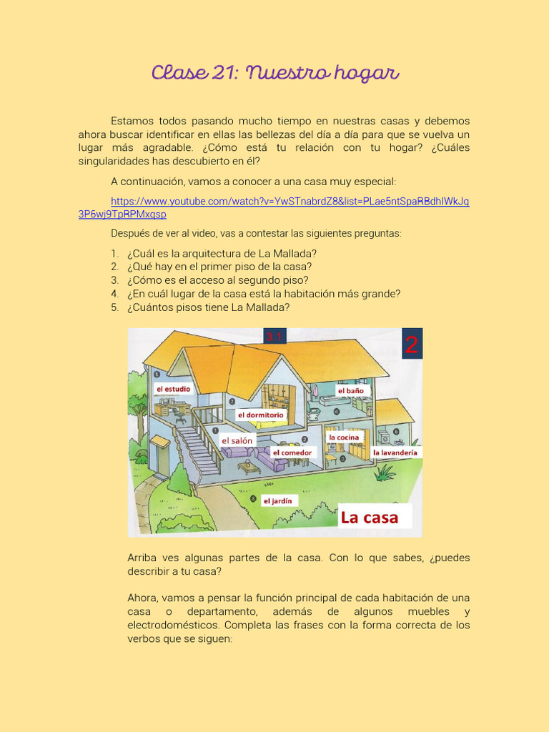 Vocabulario Del Hogar | PDF