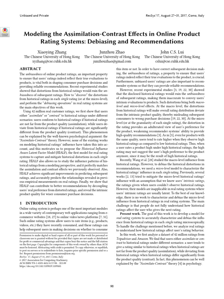 Modeling The Assimilation-Contrast Effects in Online Product ...