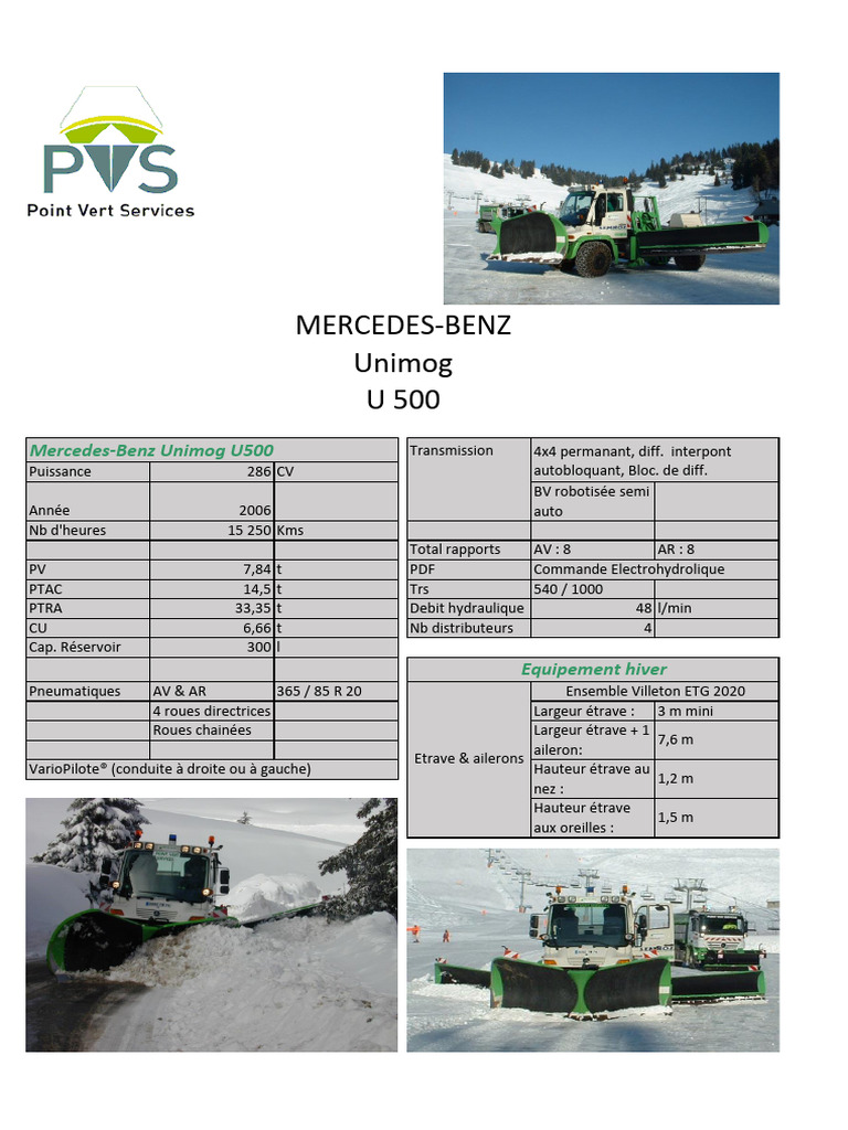 Fiche Technique U500 | PDF