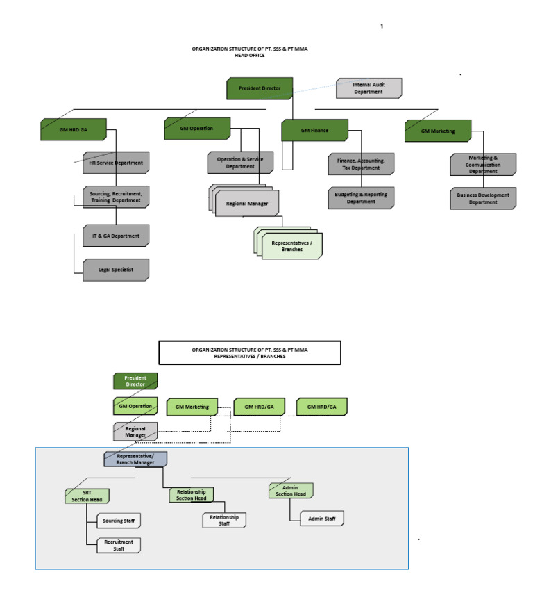 Organization Structure of PT. SSS & MMA | PDF | Payments | Money