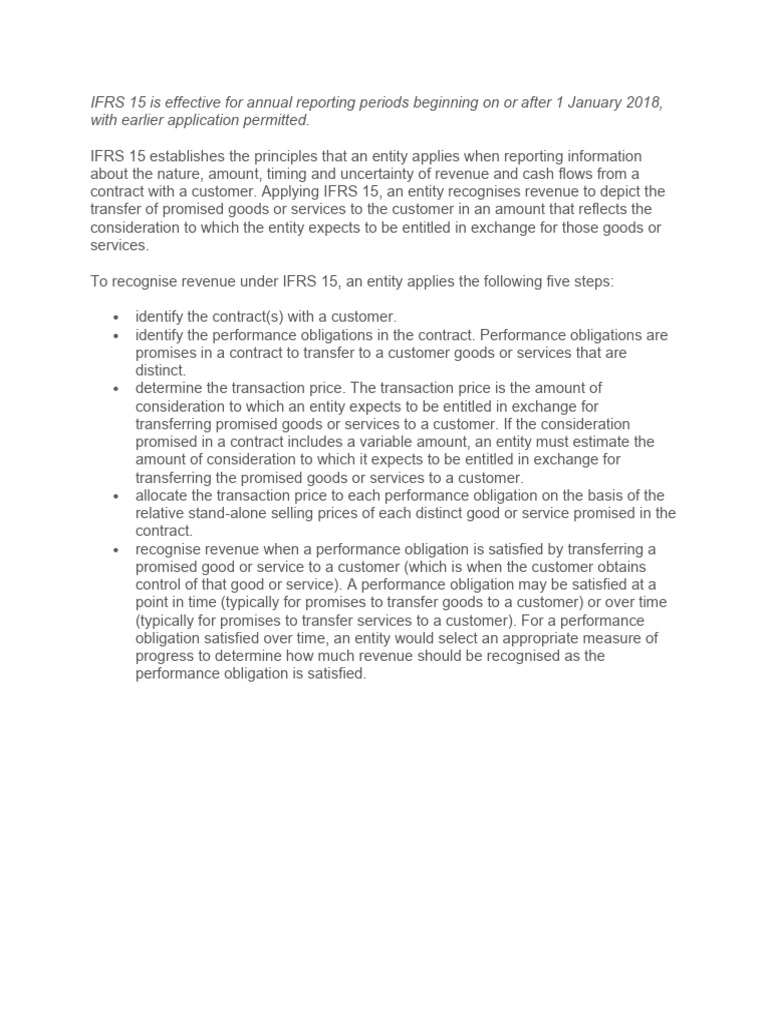 IFRS15 | PDF | Business | Law