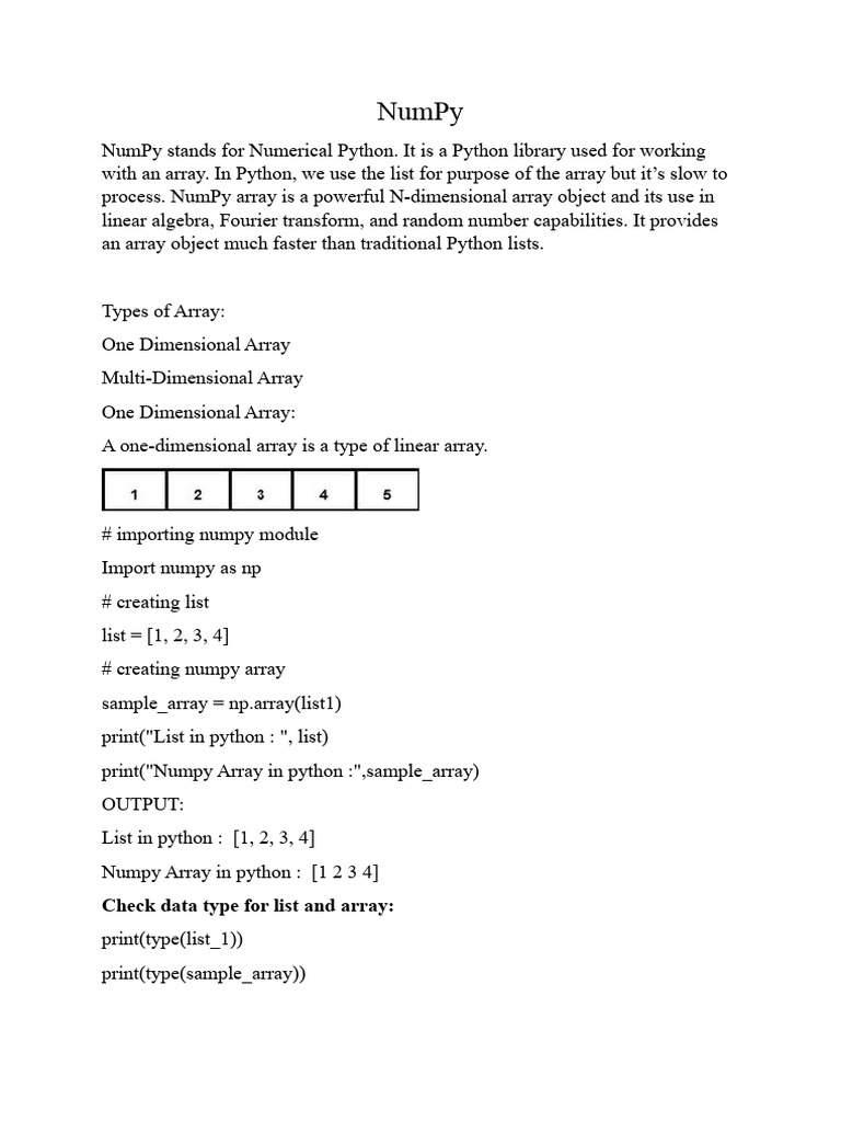 Unit 4 Numpy | PDF | Computer Programming | Computing