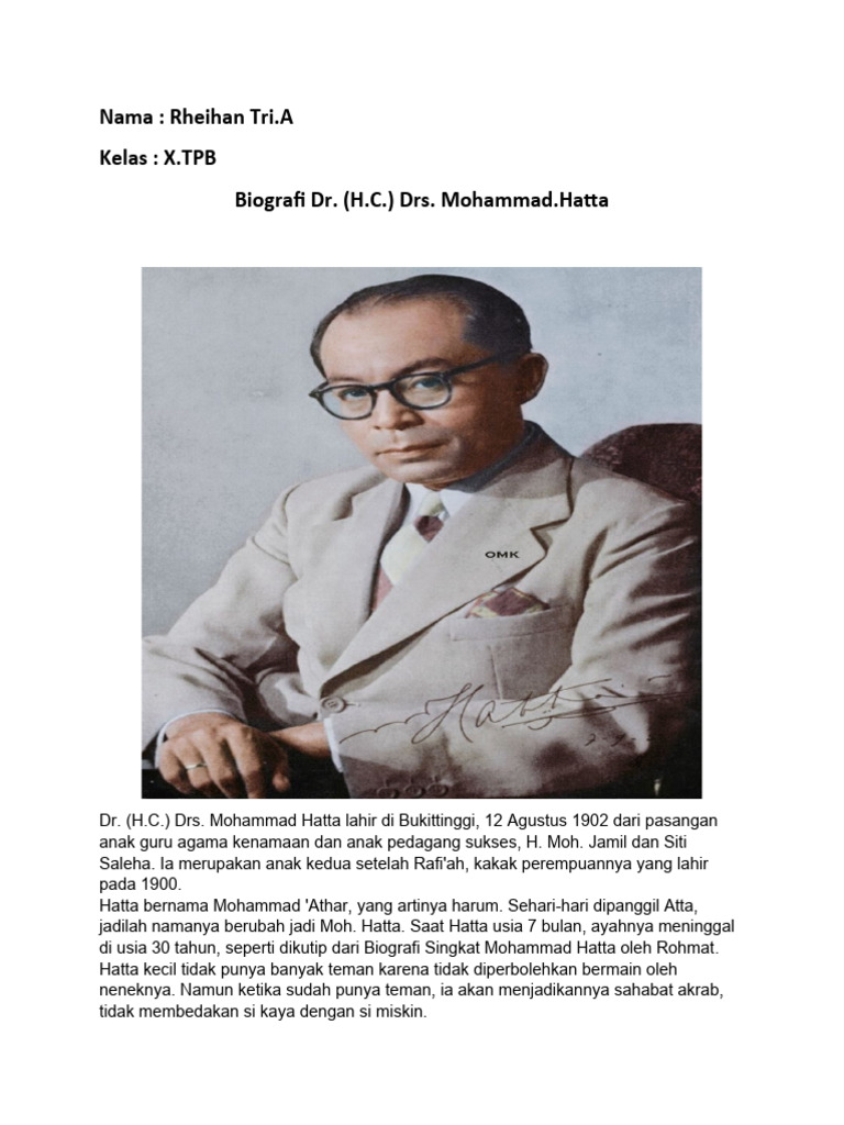 Biografi Moh - Hatta | PDF