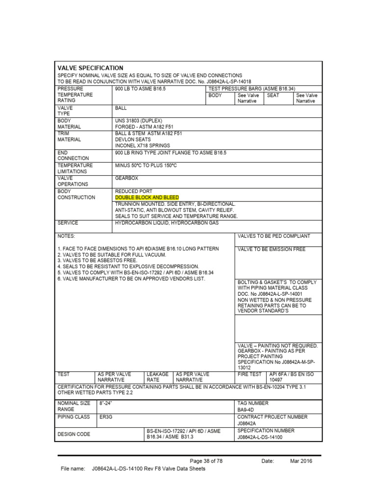 DATA SHEET MTO # 1 (ITEM # 13) Data Sheet-8 Inch To 24 Inch Size ...