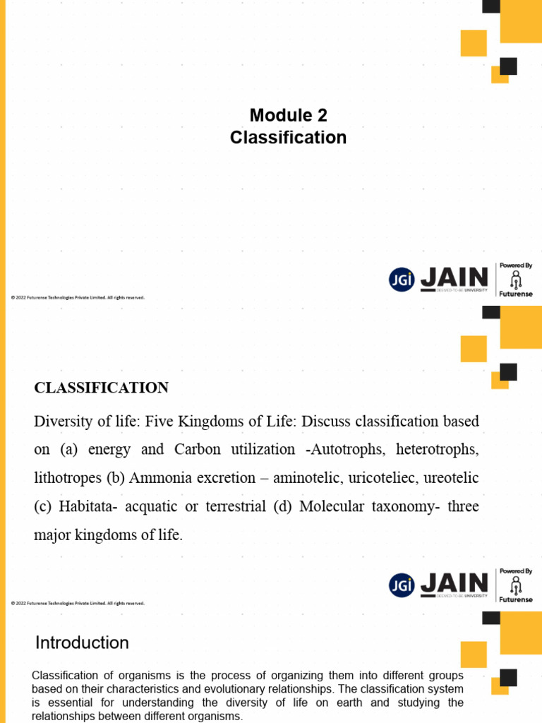 Module - 2 - Classification Bio | PDF