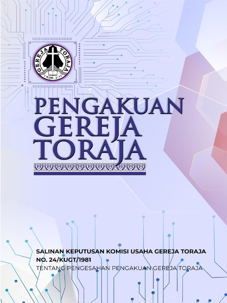 1 Pengakuan Gereja Toraja | PDF