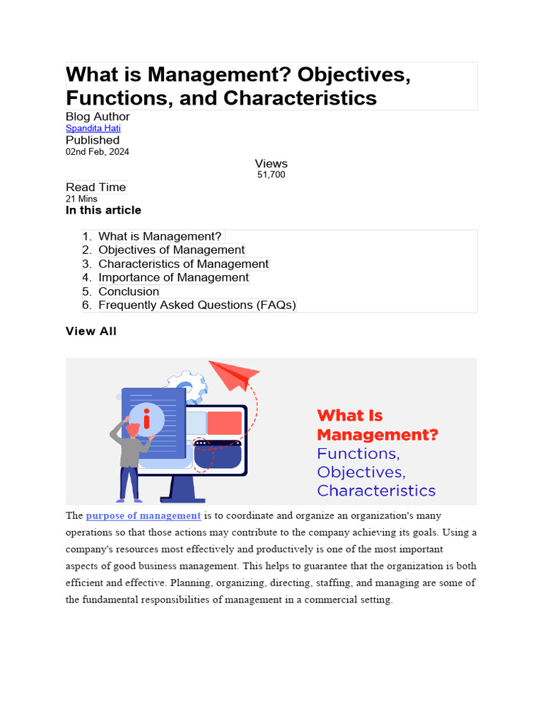 What Is Management | PDF