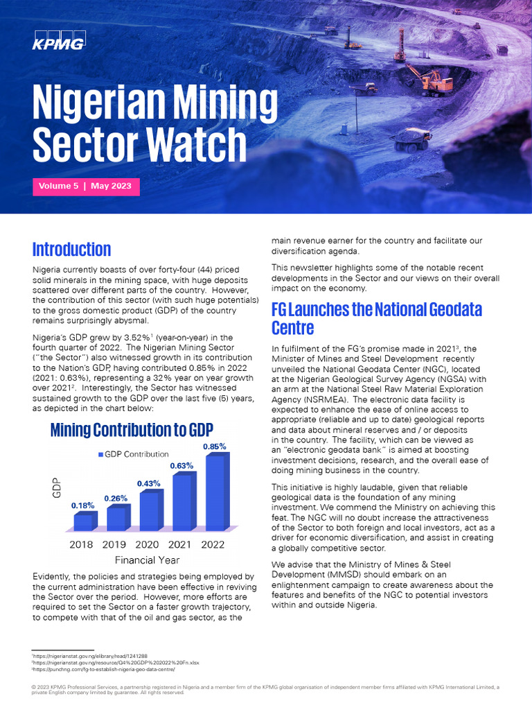 Nigerian Mining Sector Watch (Volume5) (19052023) | PDF | Finance ...